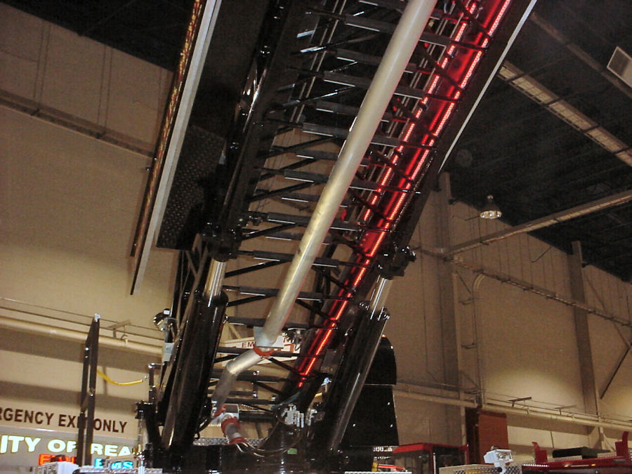 KME 100' Rear Mount Aerialcat Ladder